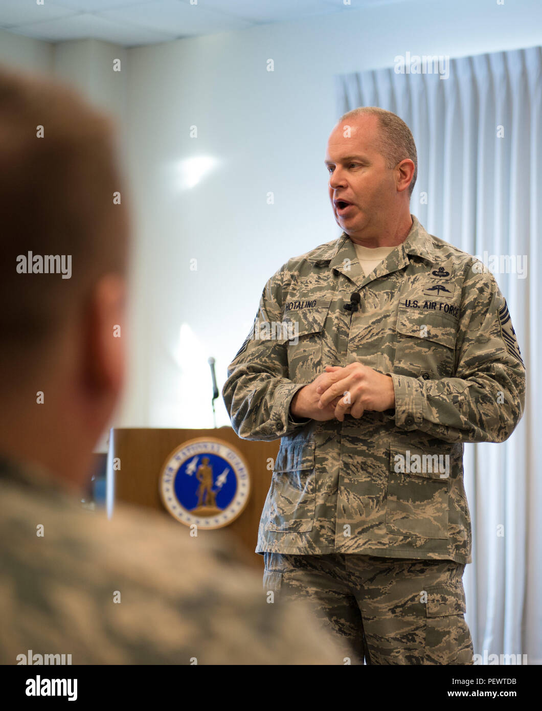 U.S. Air Force Chief Master Sgt. James Hotaling, command chief, Air ...