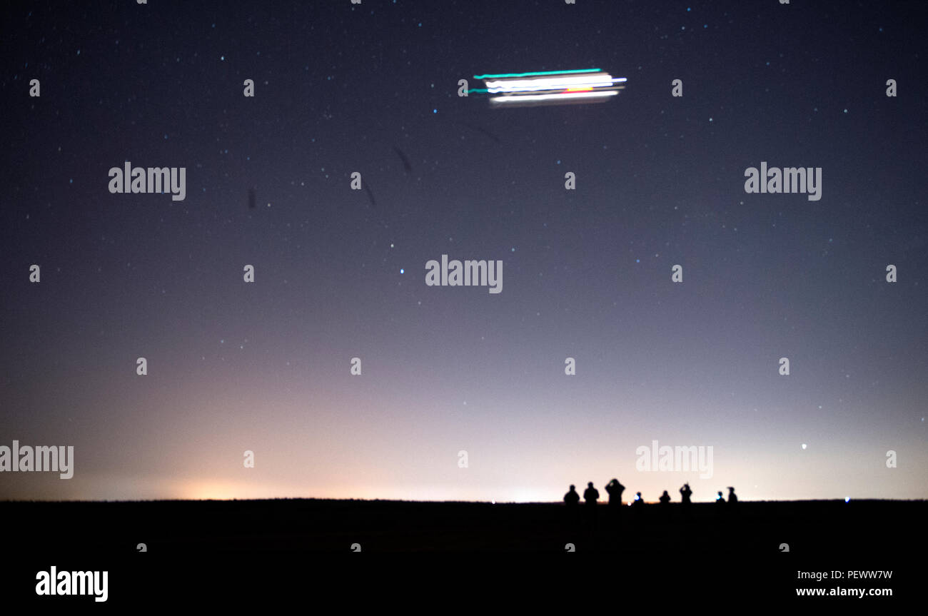 U.S. Army soldiers from the 82nd Airborne Division conduct combat night ...