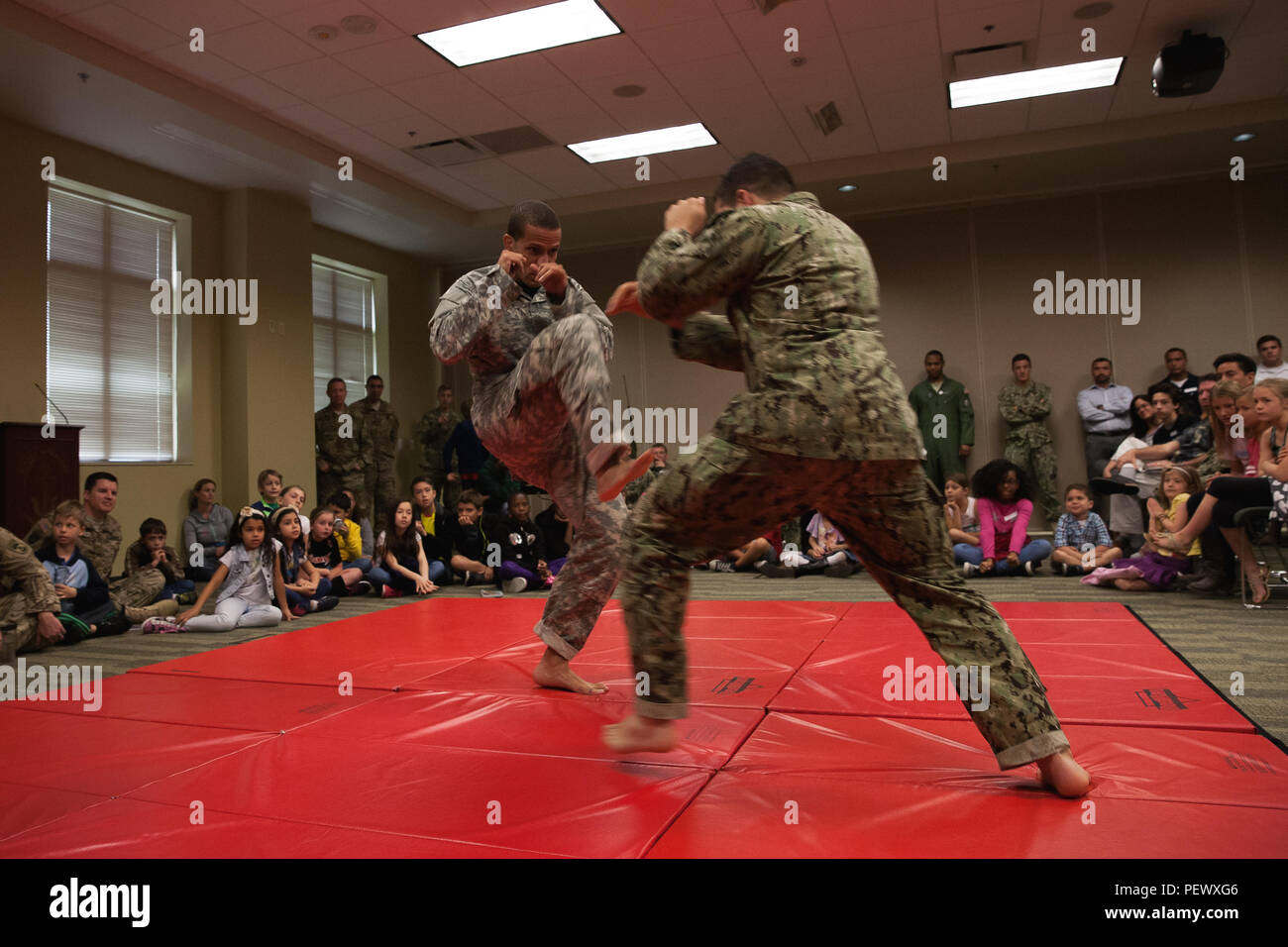Special Operations Command South service members demonstrate combatives ...