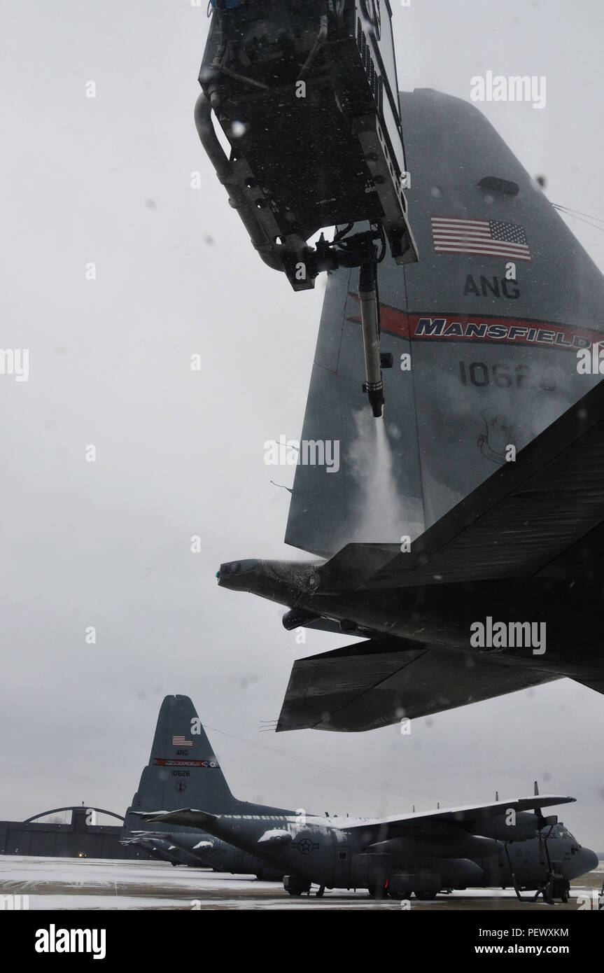 Ohio Air National Guardsman Master Sgt. Robert Snyder operates the de ...