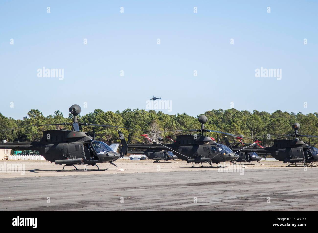 An OH-58 Kiowa Warrior assigned to 1st Squadron, 17th Cavalry Regiment ...