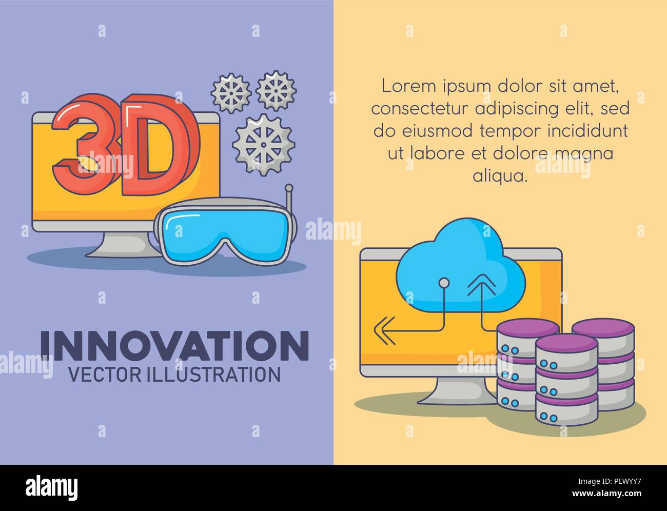 infographic presentation of innovation and technology concept with over ...
