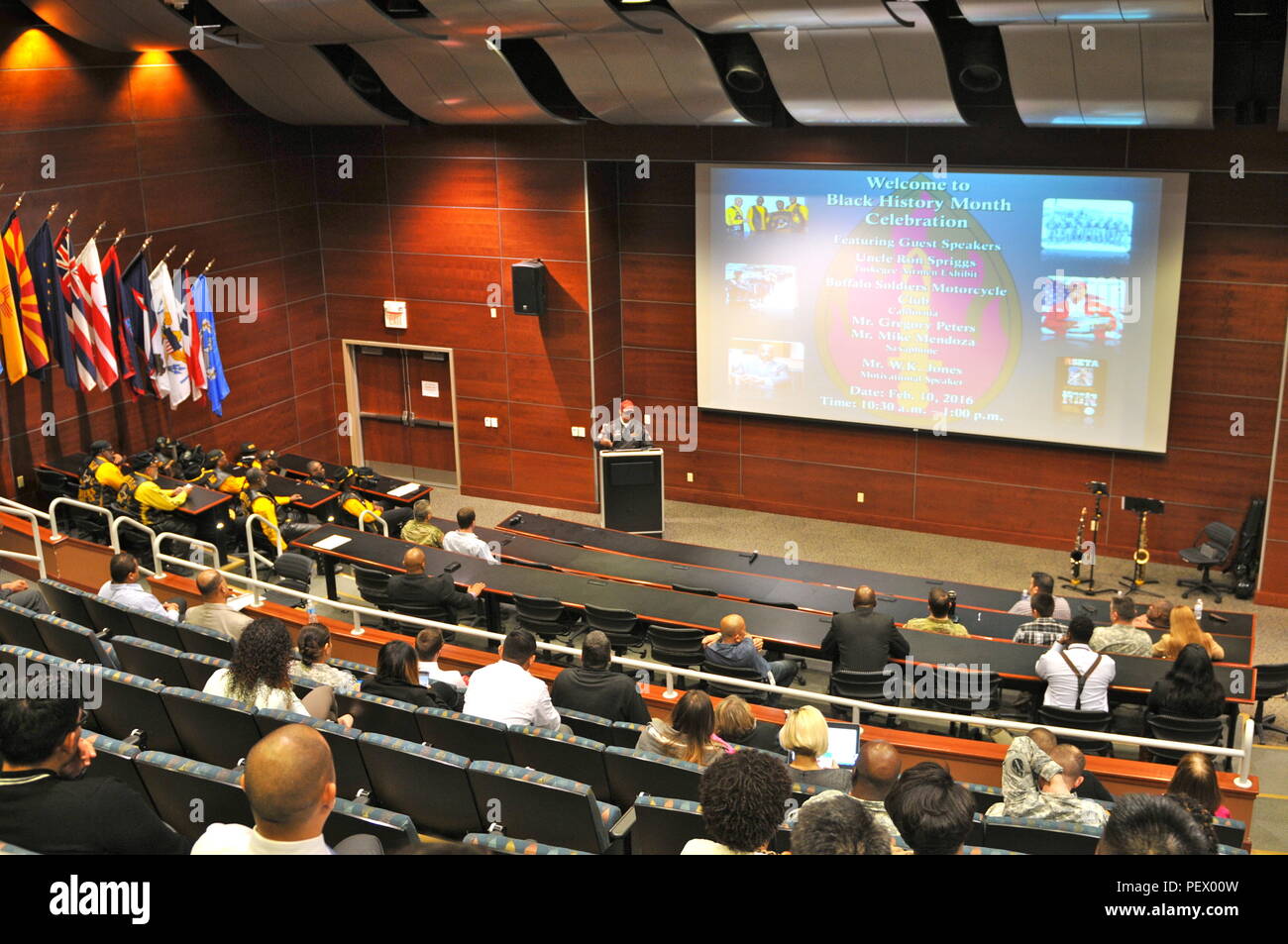 ‘Uncle’ Ron Spriggs speaks about the Tuskegee Airmen during the 63rd ...