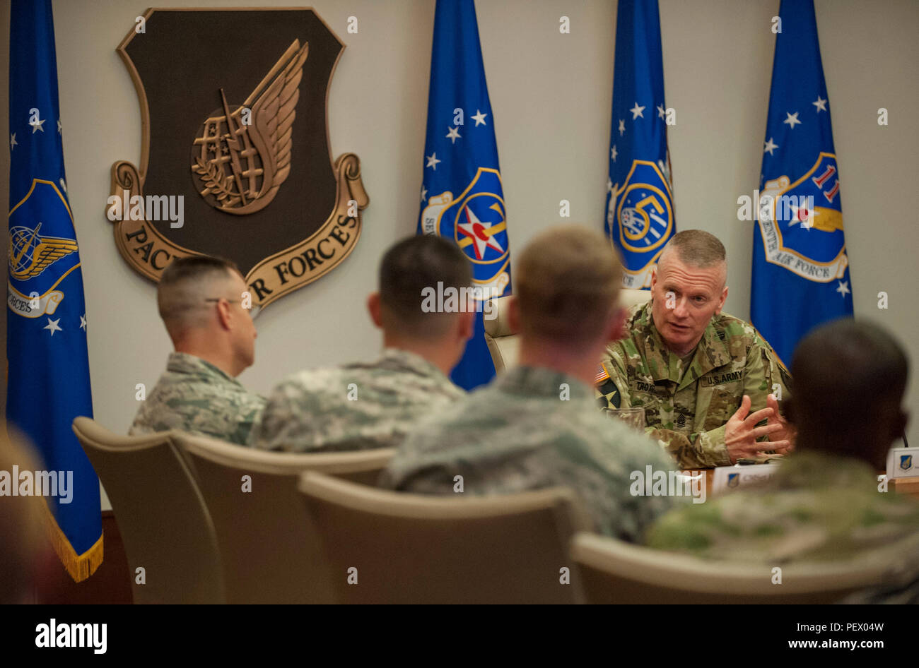 U.S. Army Command Sgt. Maj. John W. Troxell, senior enlisted advisor to ...