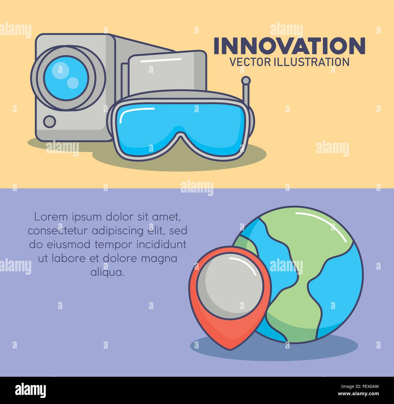 infographic presentation of innovation and technology concept with over ...