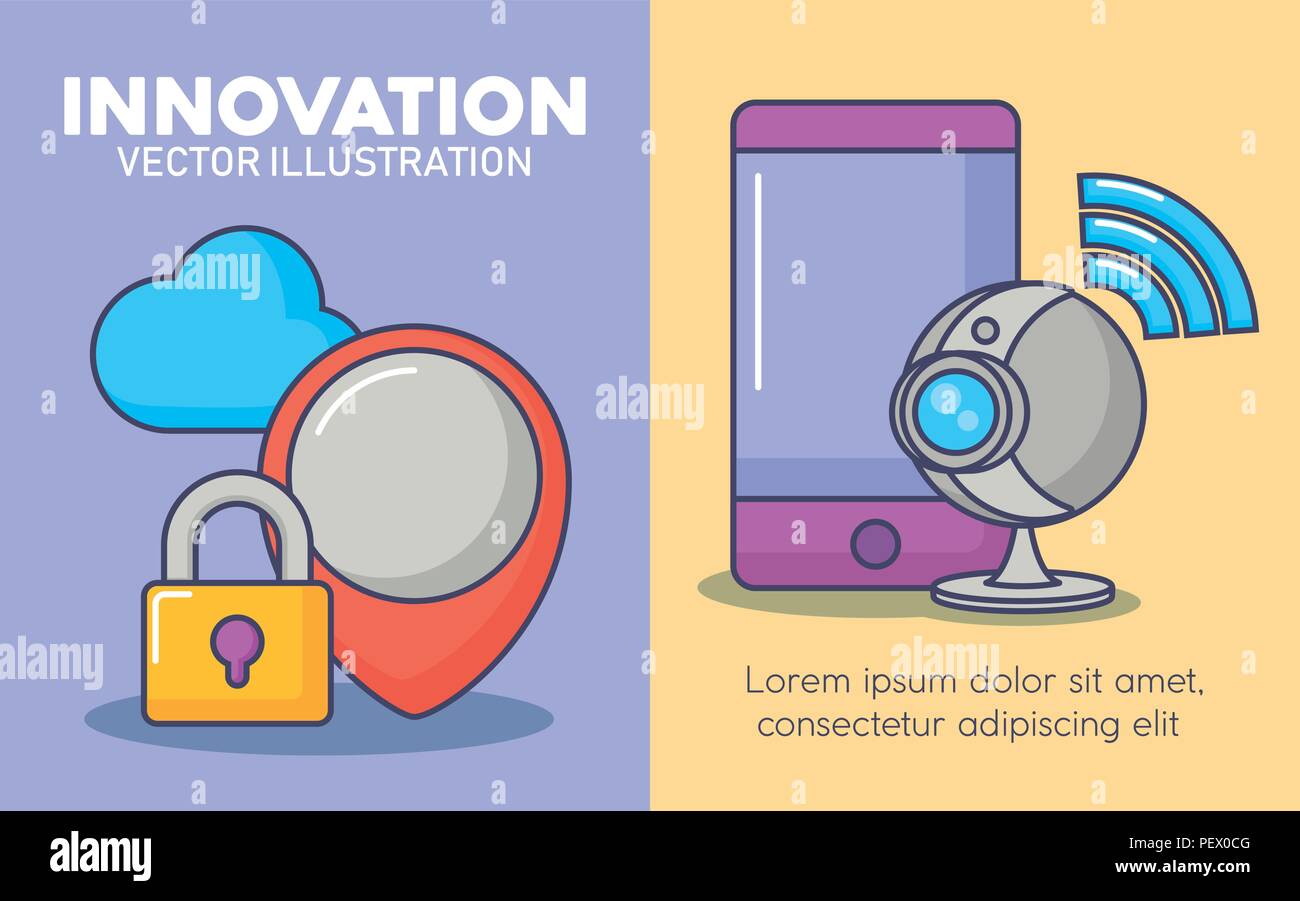 infographic presentation of innovation and technology concept with over ...