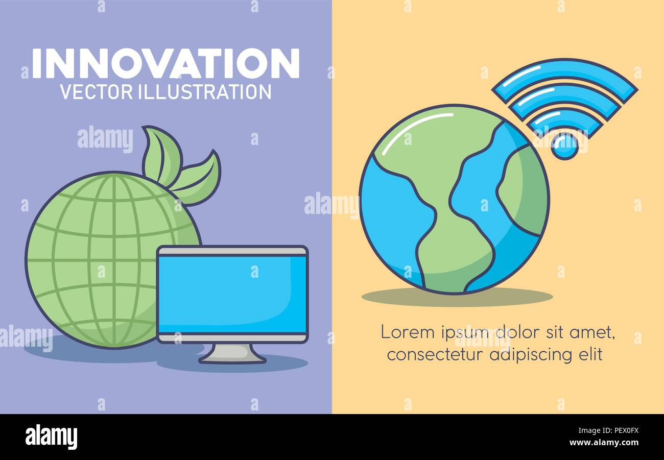 infographic presentation of innovation and technology concept with over ...