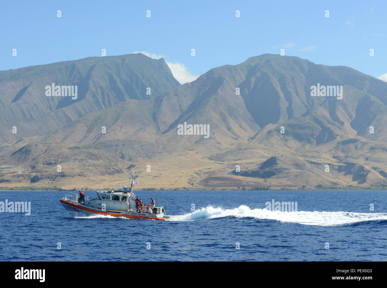 Coast Guard members from Station Maui and officers from the Hawaii ...