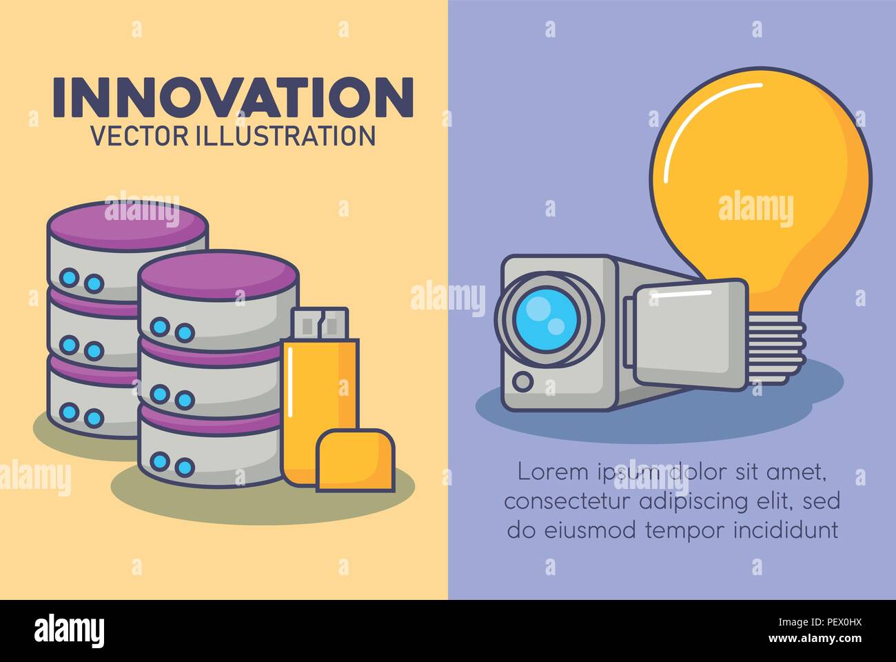 infographic presentation of innovation and technology concept with over ...