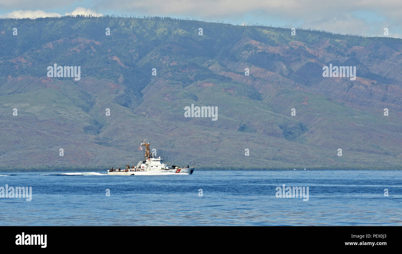 USCGC Kiska (WPB 1336) transits off Maui in the Hawaiian Islands ...