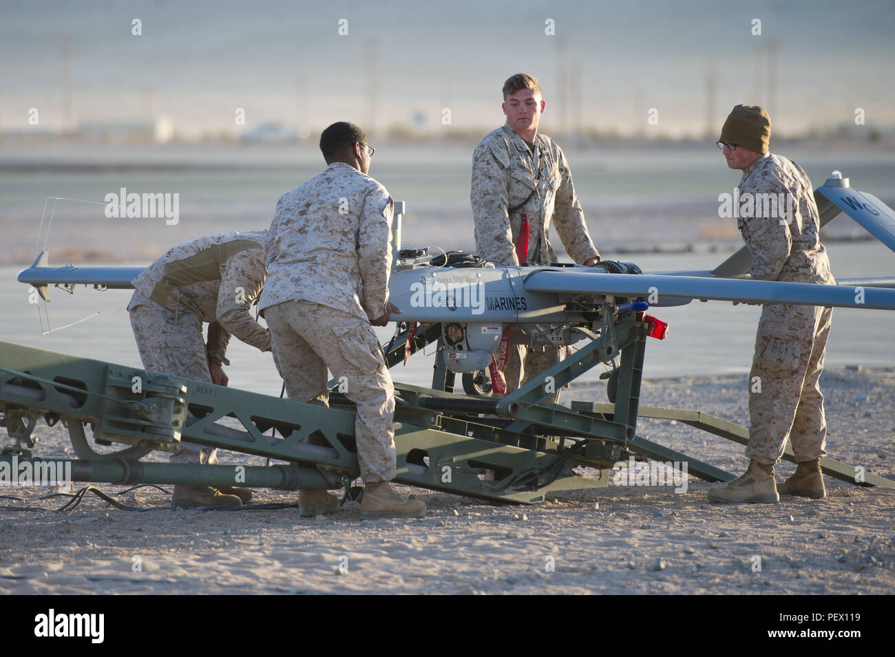 U.S. Marines assigned to Marine Unmanned Aerial Vehicle Squadron 1, 3rd ...