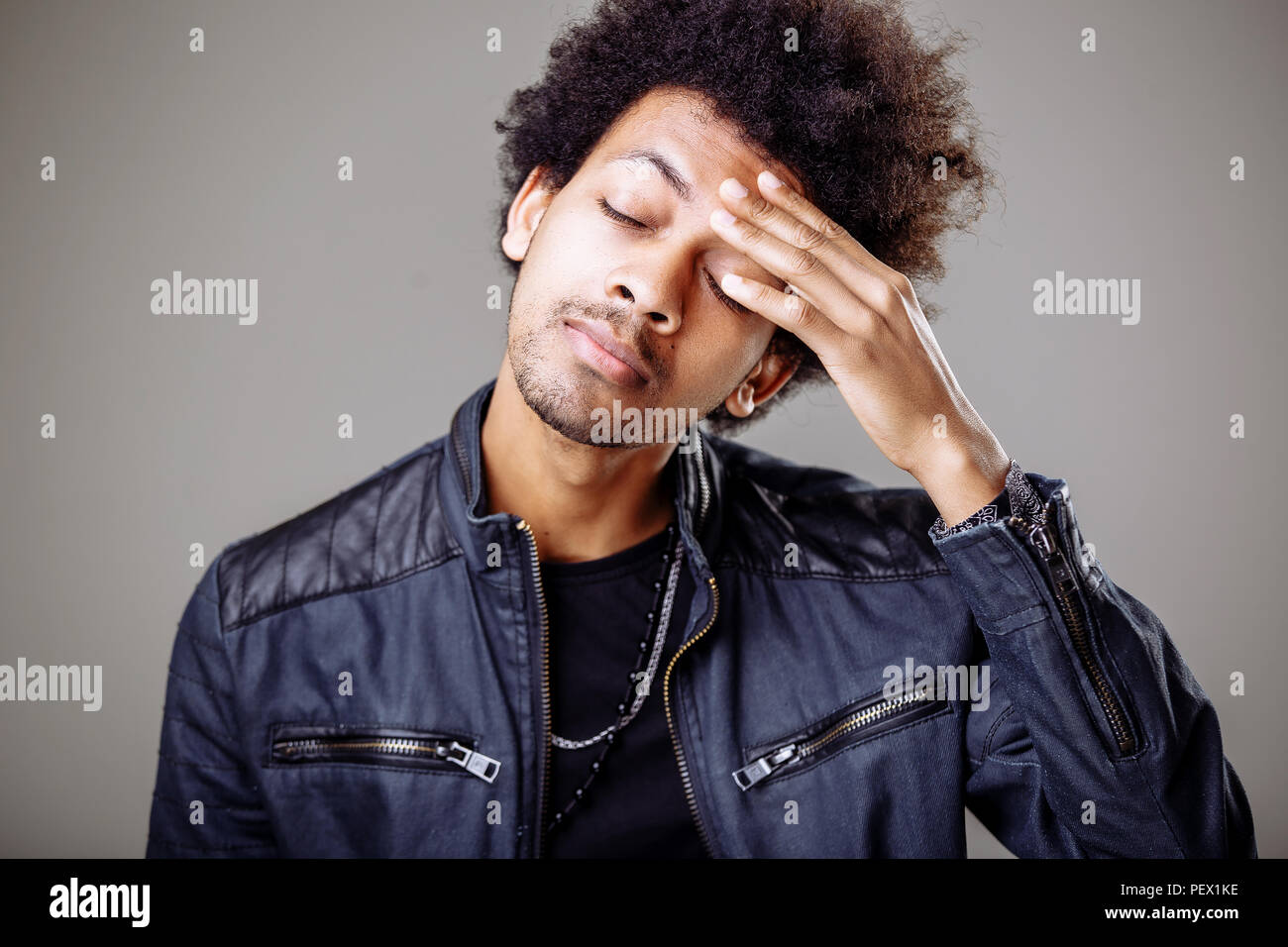 Tensed Young Man High Resolution Stock Photography and Images - Alamy