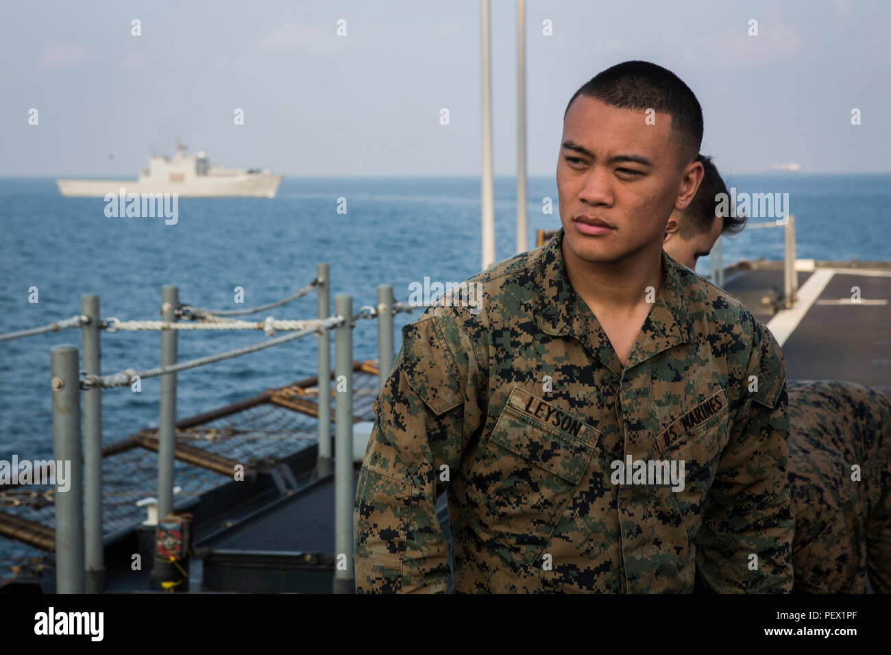 U.S. Marine Corps Lance Cpl. Kevin Leyson, infantryman, with the 31st ...