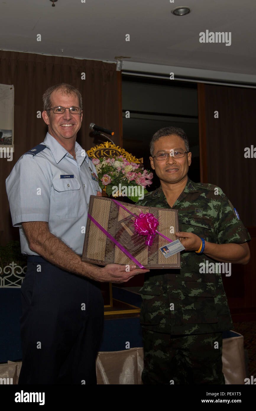 Royal Thai Army Senior Col. Chokichai Kwanpichit (right), director ...