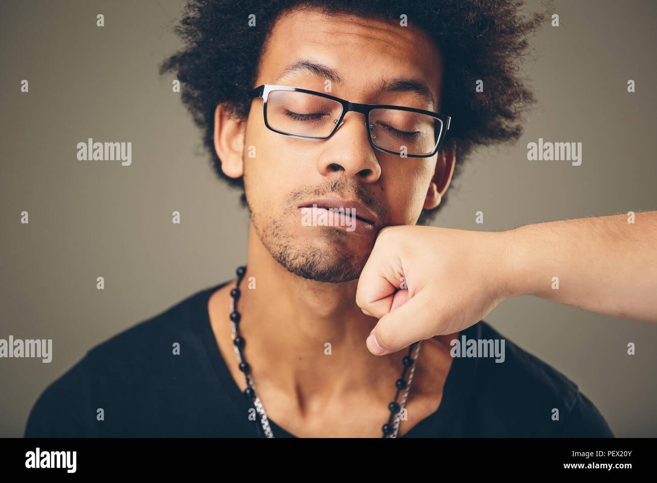 Punch In Face Stock Photo