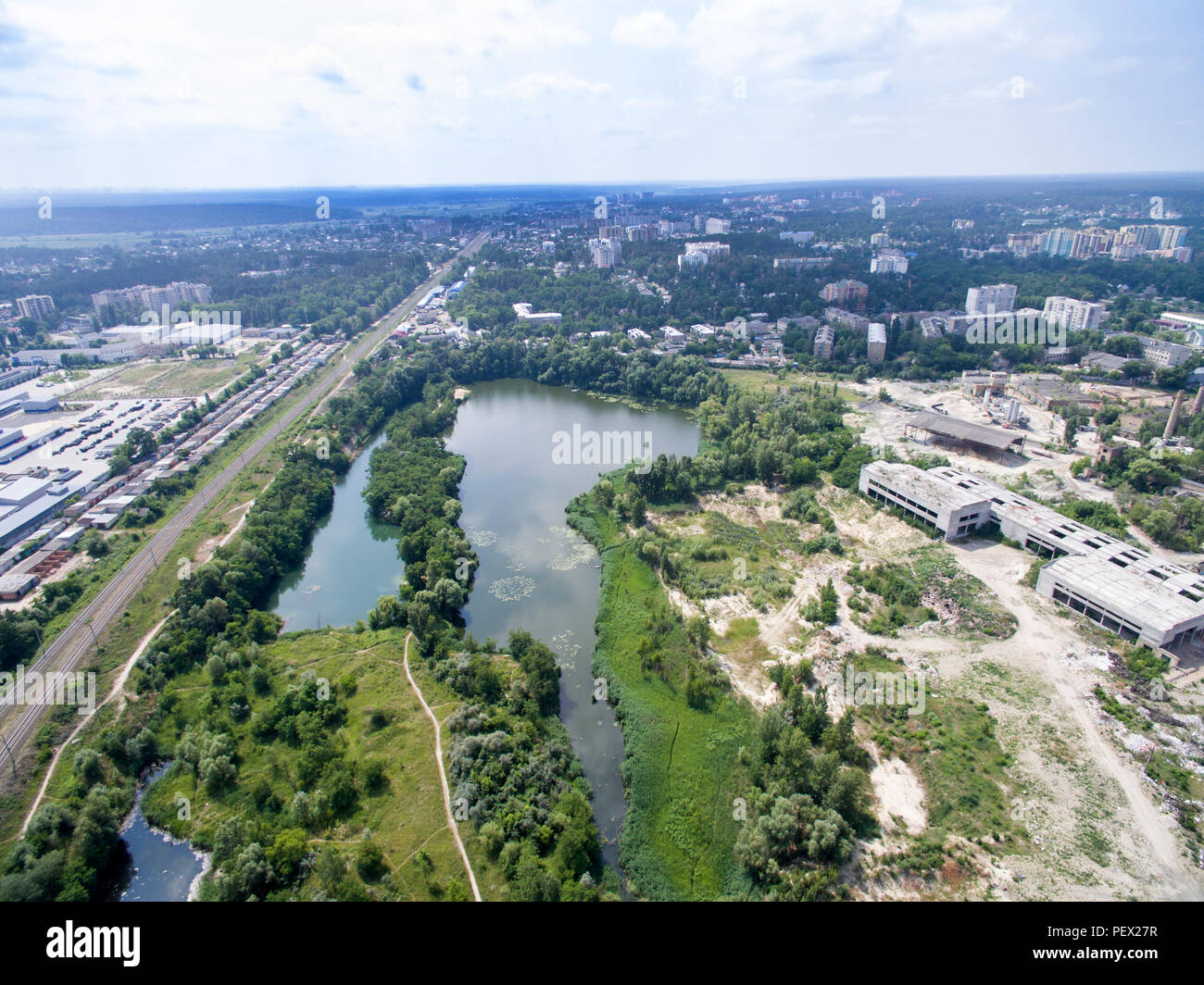 lake, water basin, view from the height Stock Photo - Alamy