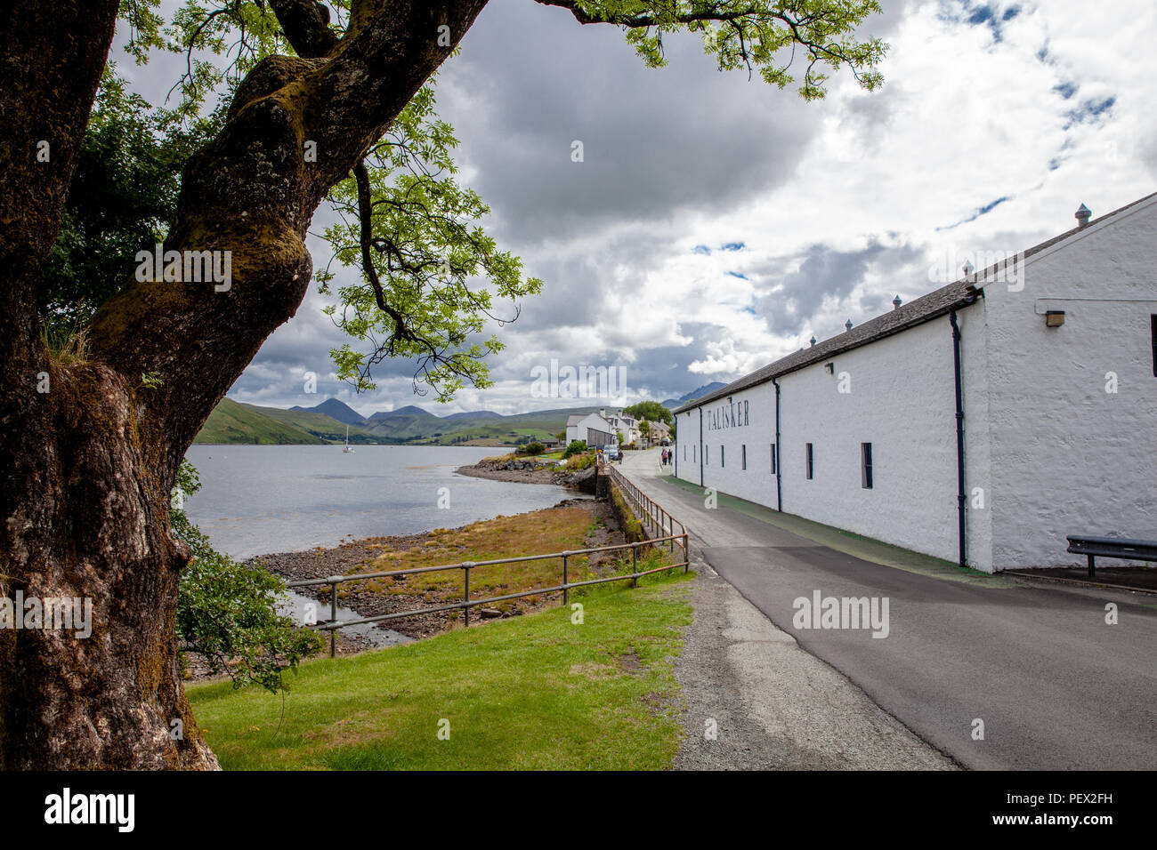 Scotland, Isle of Skye - July 2018: Talisker whisky distillery Travel ...