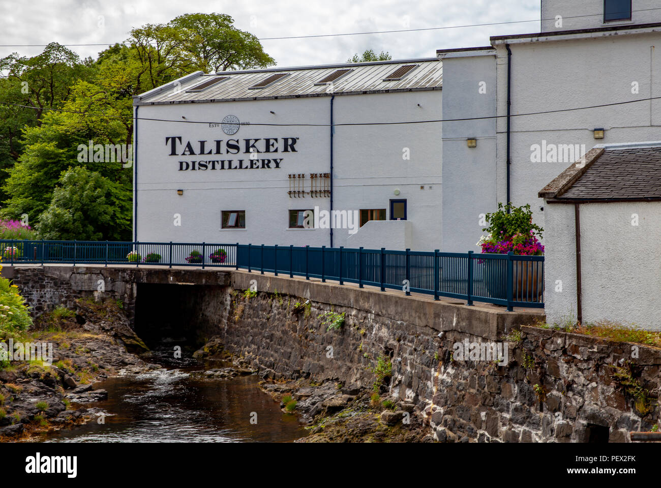Scotland, Isle of Skye - July 2018: Talisker whisky distillery Travel ...