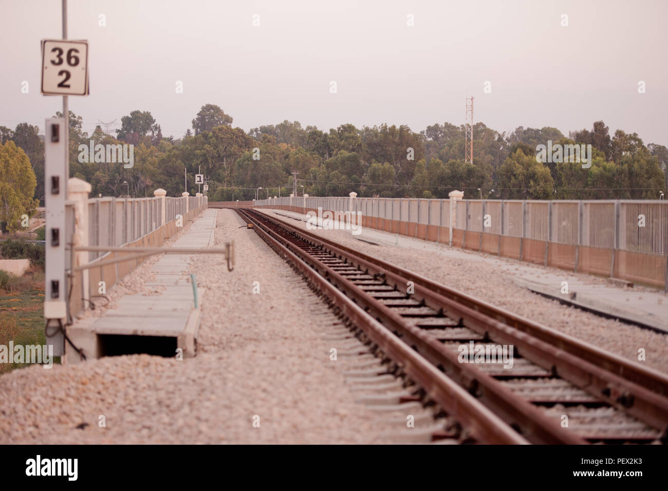 strait railway for train Stock Photo - Alamy