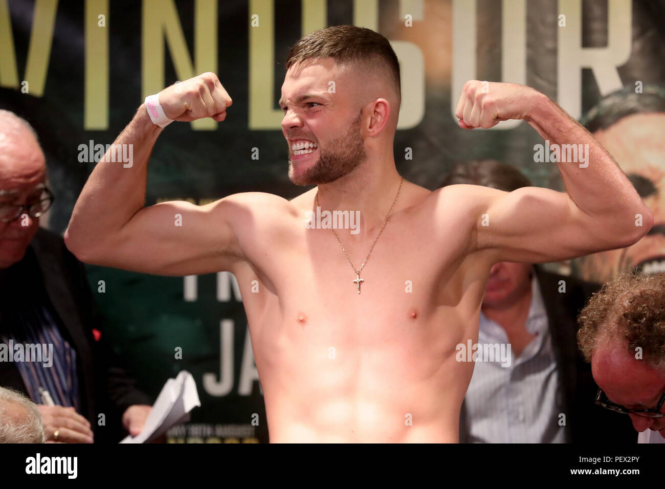 Conrad Cummings during the weigh-in at the Europa Hotel, Belfast. PRESS ...