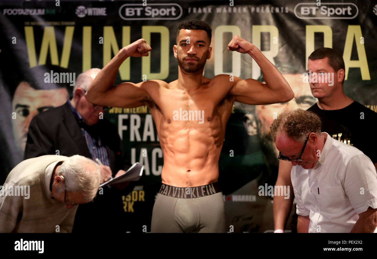 Sam Maxwell during the weigh-in at the Europa Hotel, Belfast. PRESS ...