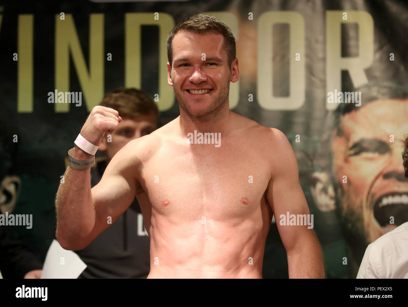 Luke Keeler during the weigh-in at the Europa Hotel, Belfast. PRESS ...