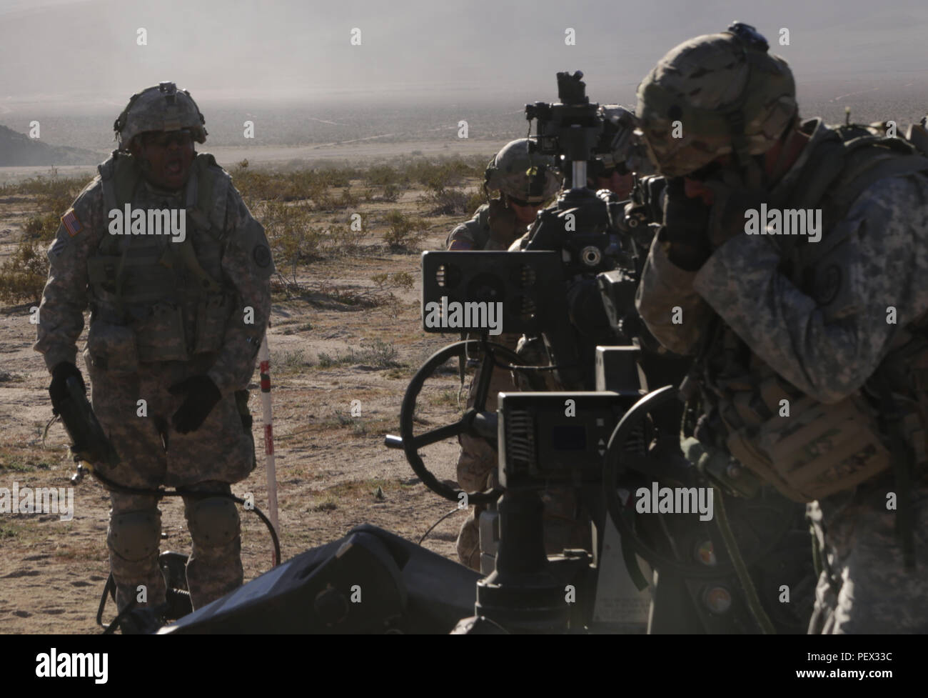 U.S. Army Soldiers assigned to the 3rd Cavalry Regiment perform ...