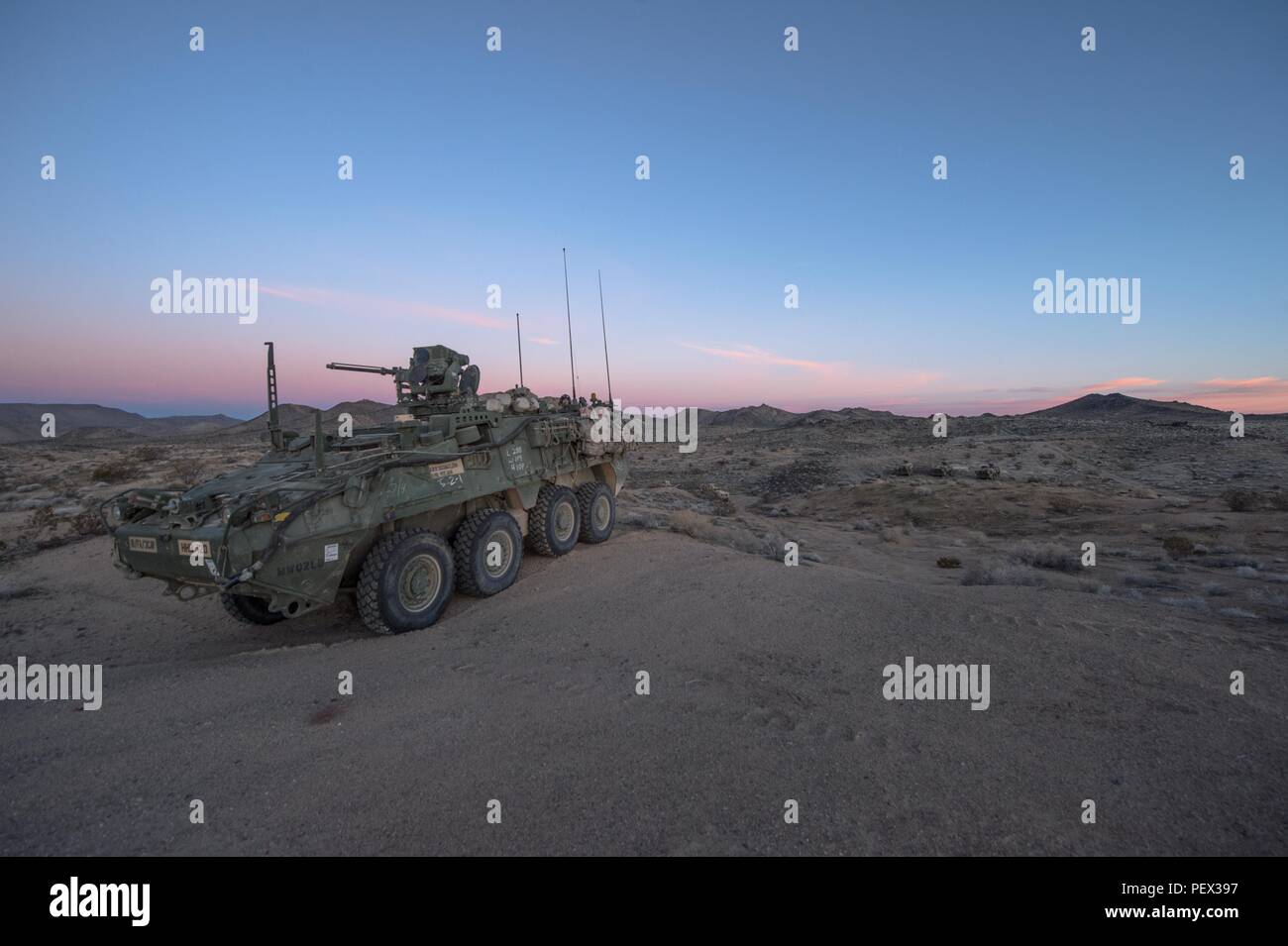 A Stryker with 3td Cavaly Regiment provides overwatch security at the ...