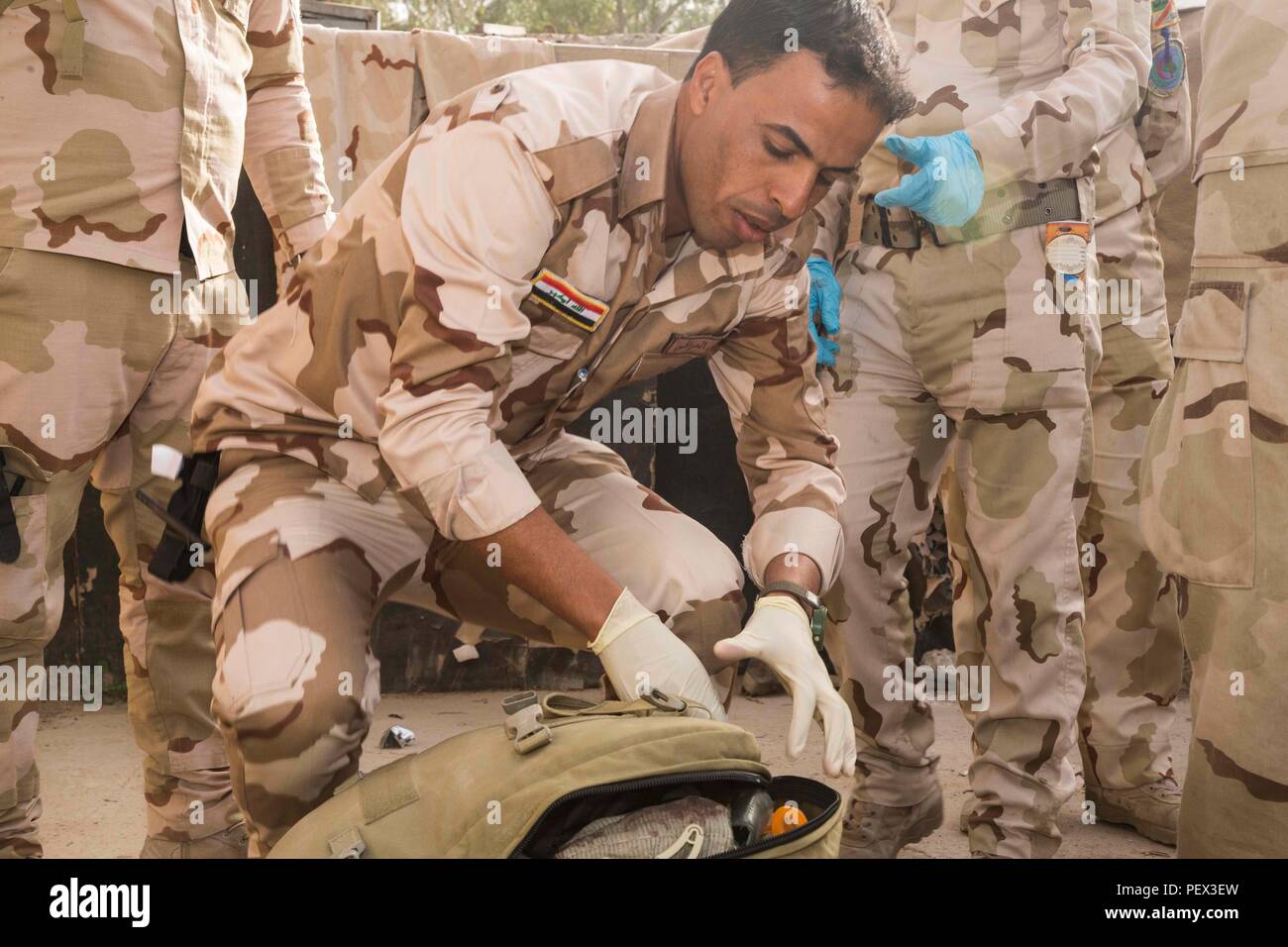 An Iraqi soldier currently enrolled in the Iraqi combat medics course ...