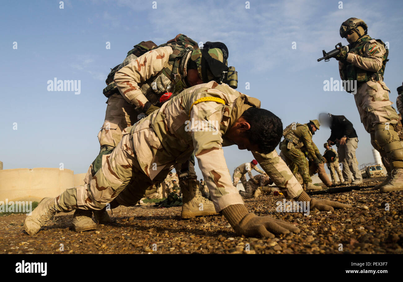 Iraqi soldiers assigned to the Nineveh Operations Command (NOC ...