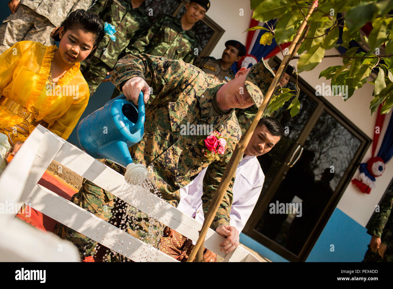 U.S. Marine Corps Lt. Col. David Cox, officer in charge, Combined Joint ...