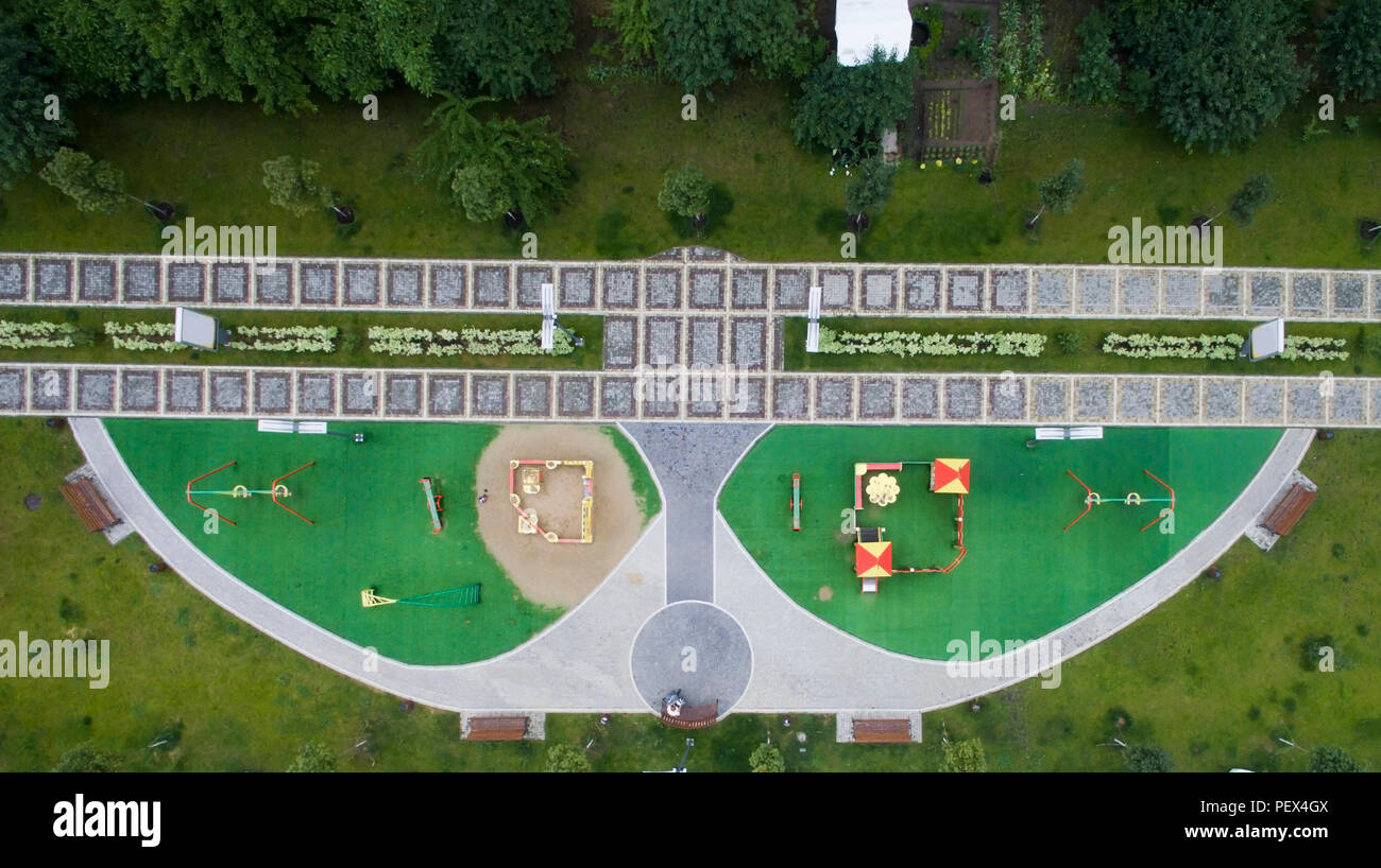 children playground, top view Stock Photo - Alamy
