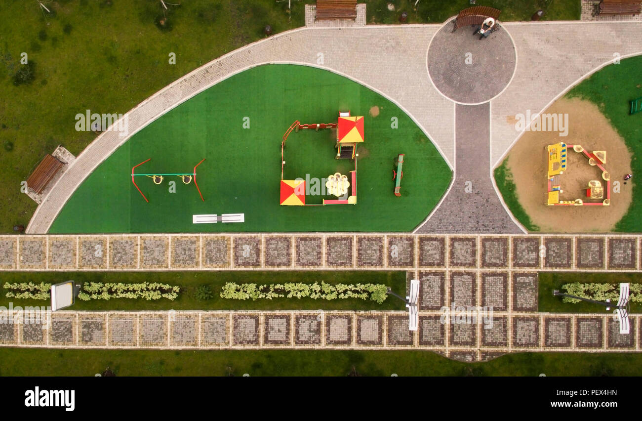 children playground, top view Stock Photo - Alamy