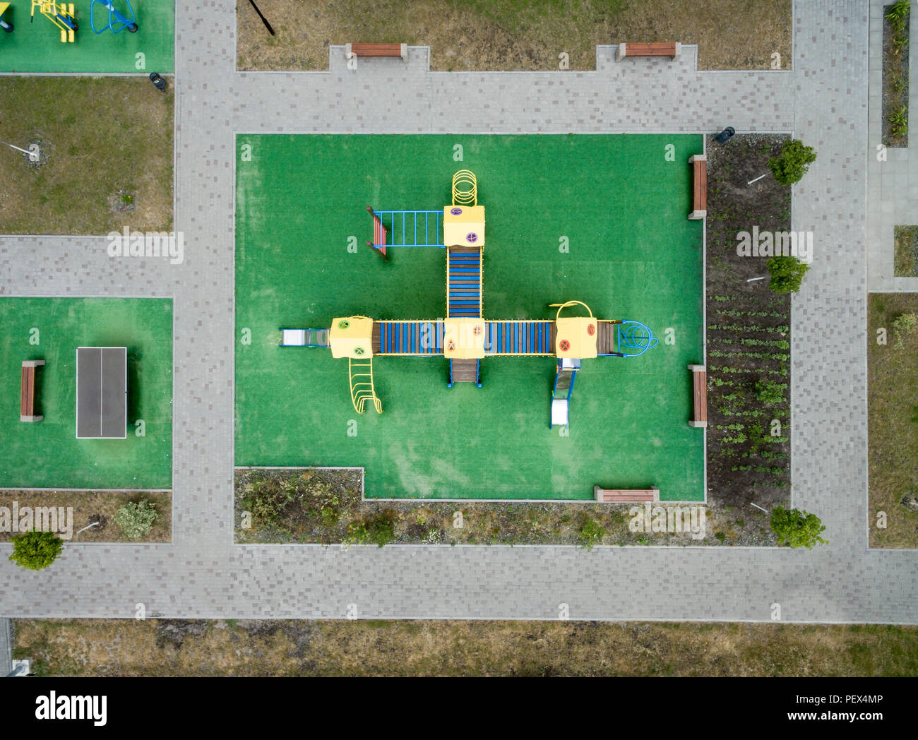 children playground, top view Stock Photo - Alamy