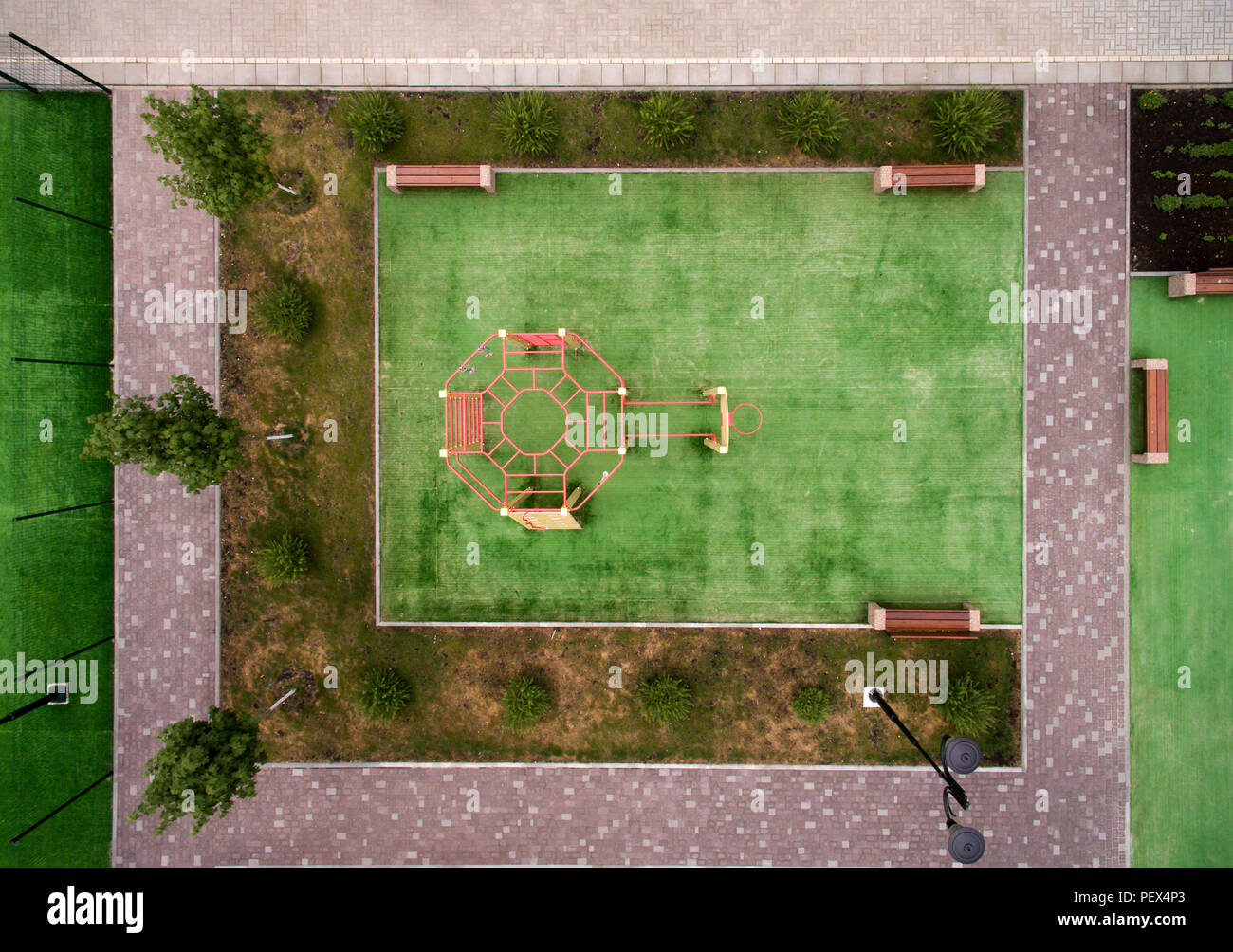 children playground, top view Stock Photo - Alamy