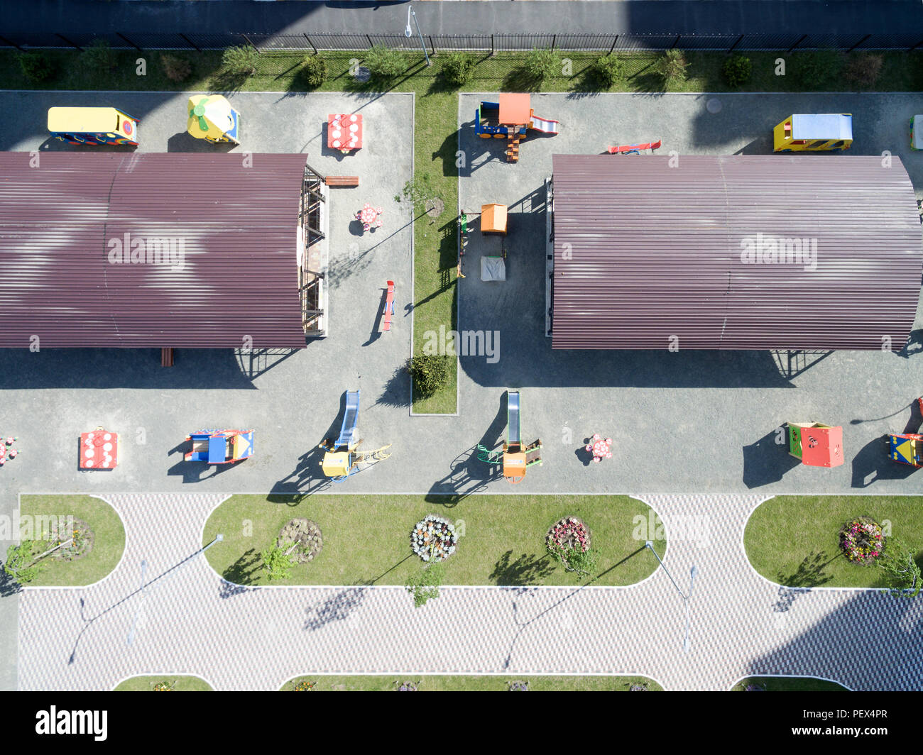 children playground, top view Stock Photo - Alamy