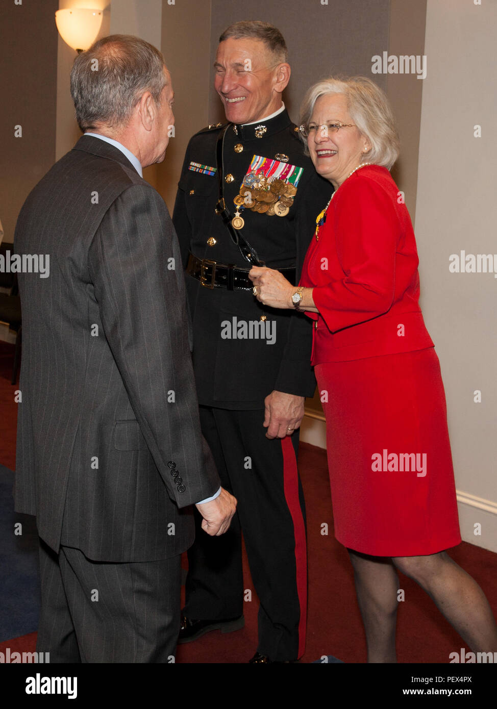 U.S. Marines and guests attend U.S. Marine Corps Maj. Gen. Michael R ...