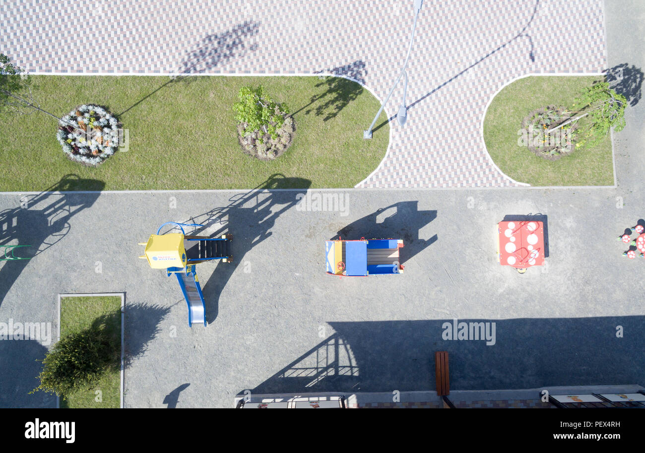 children playground, top view Stock Photo - Alamy