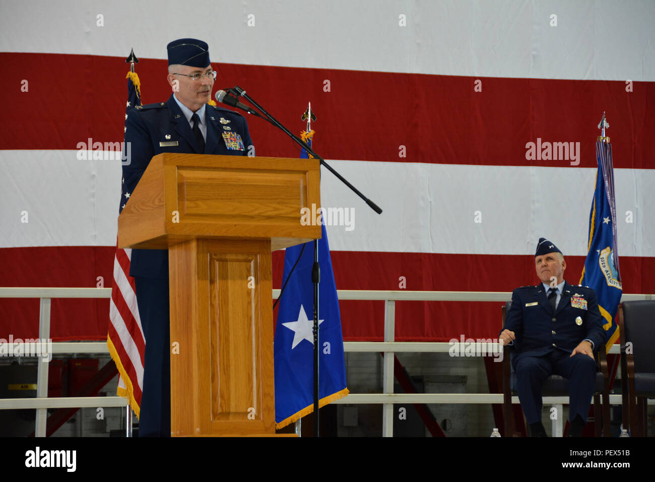 Col. Jonathan Philebaum addresses the men and women of the 932nd ...
