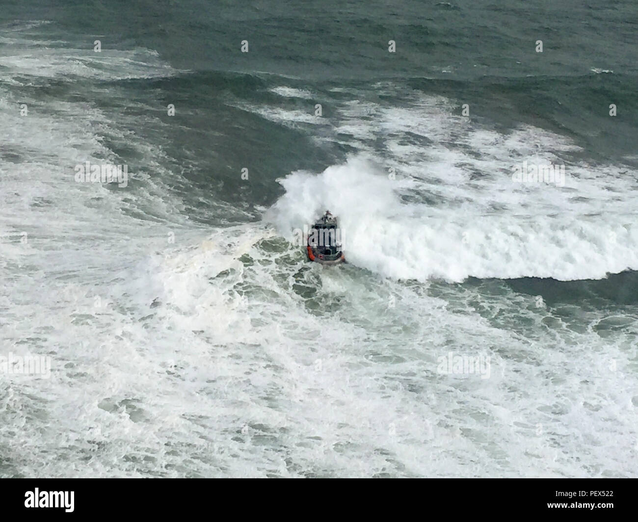 A crew aboard a 42-foot Special Purpose Craft - Near Shore Lifeboat ...