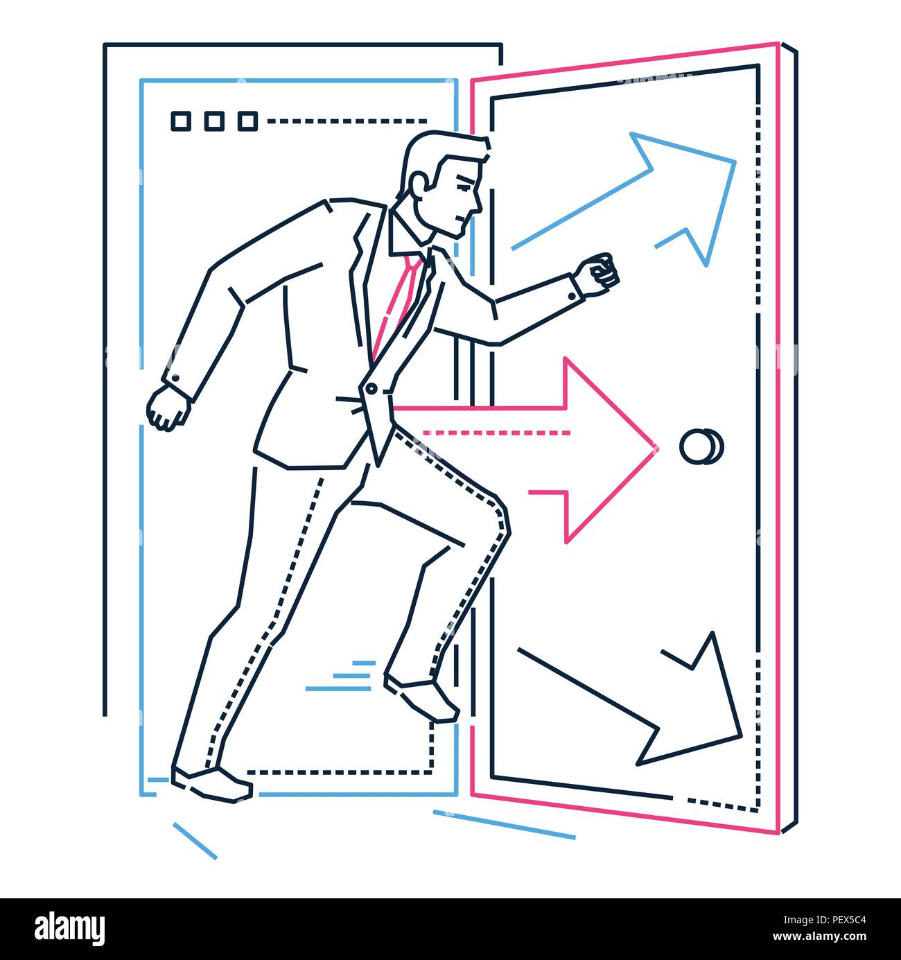 Rushing through Stock Vector Images - Alamy