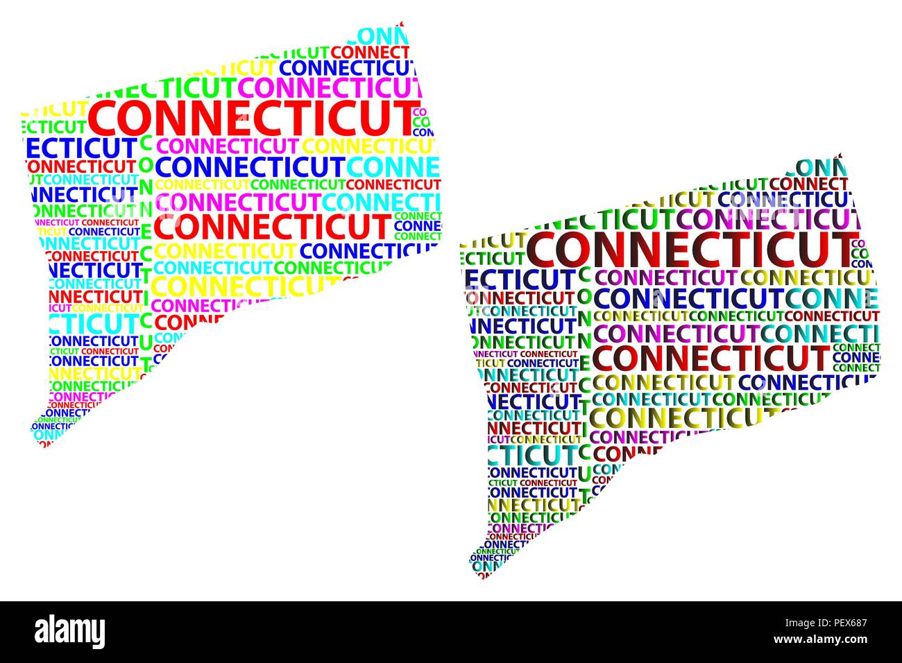Sketch Connecticut (United States of America, The Constitution State ...