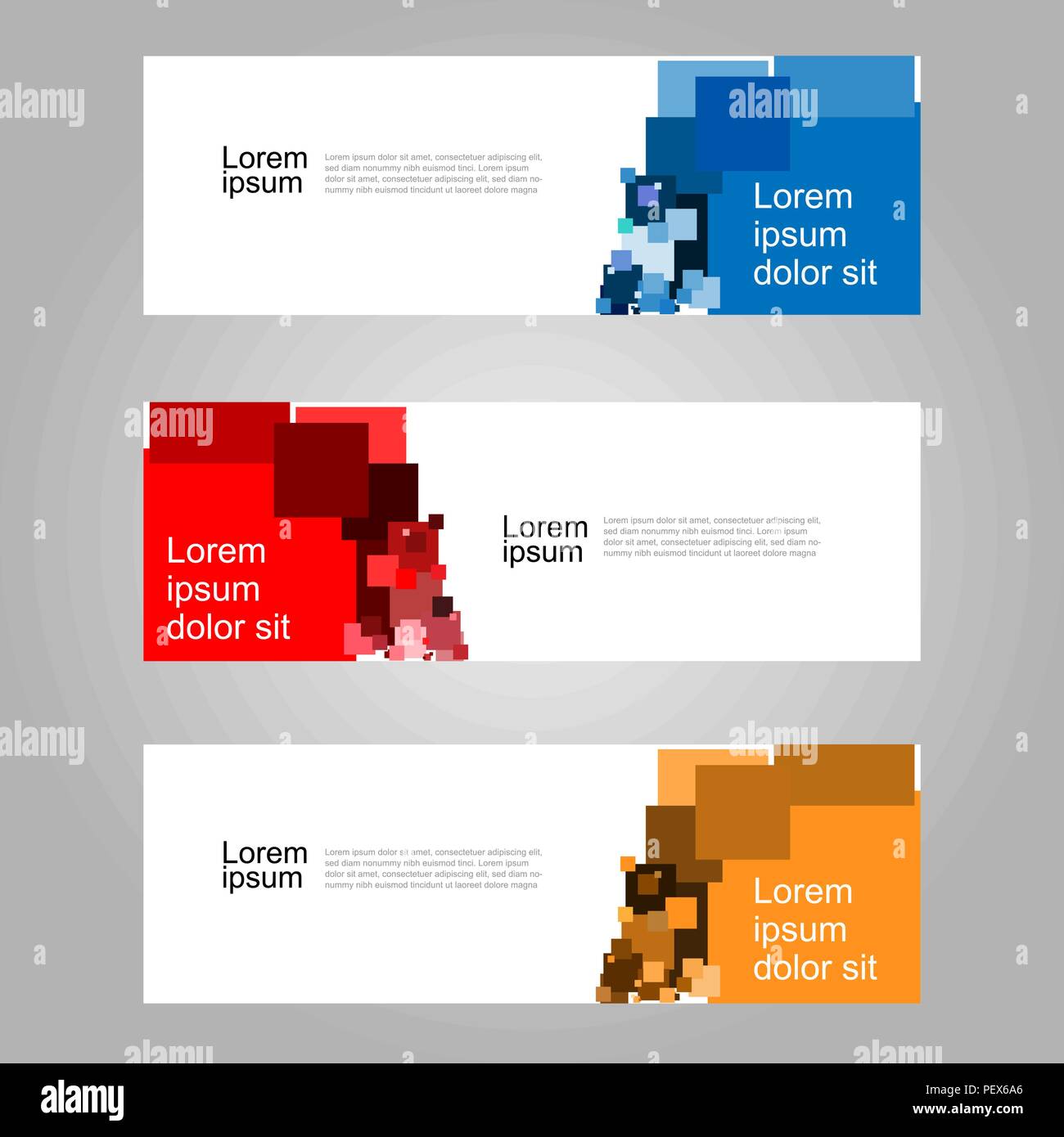 Vector abstract geometric web banner template Stock Vector Image & Art ...