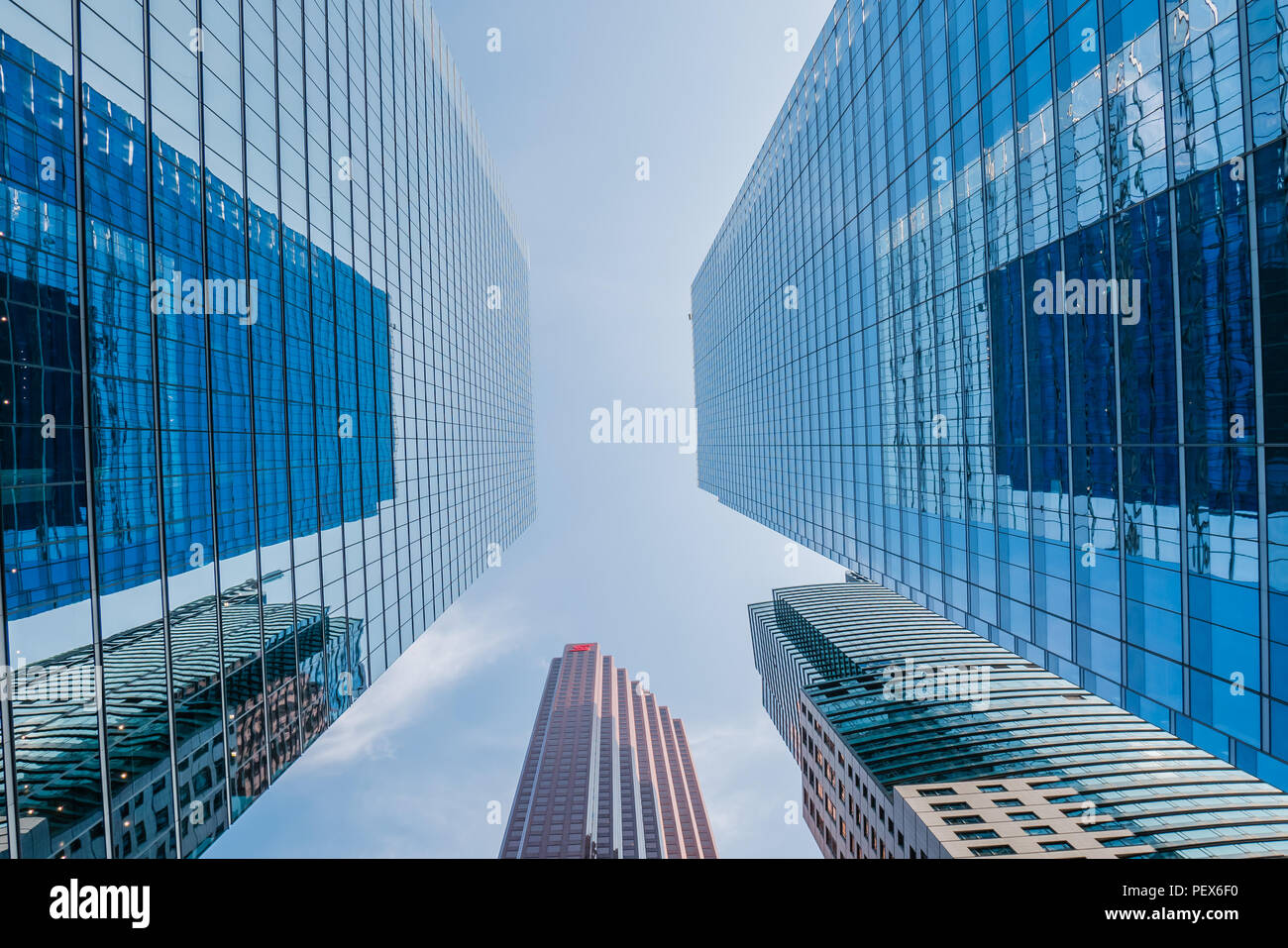 tall glass office buildings toronto downtown financial district canada ...