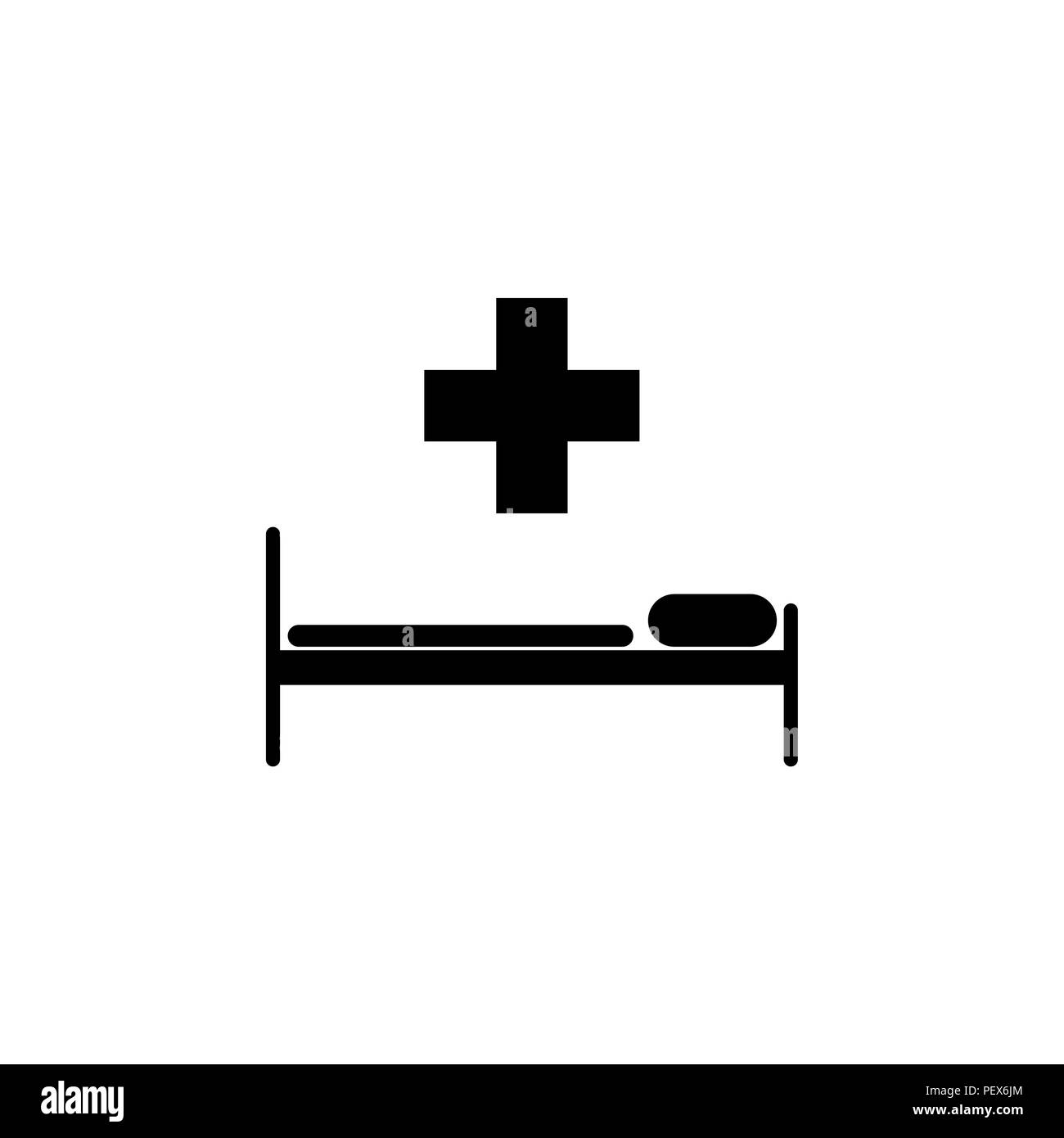 hospital bed and the cross icon. vector illustration Stock Vector Image ...