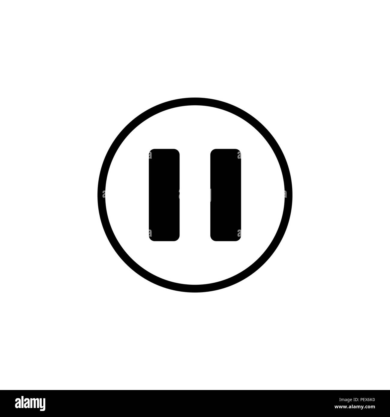 pause vector icon. vector illustration black on white background Stock ...