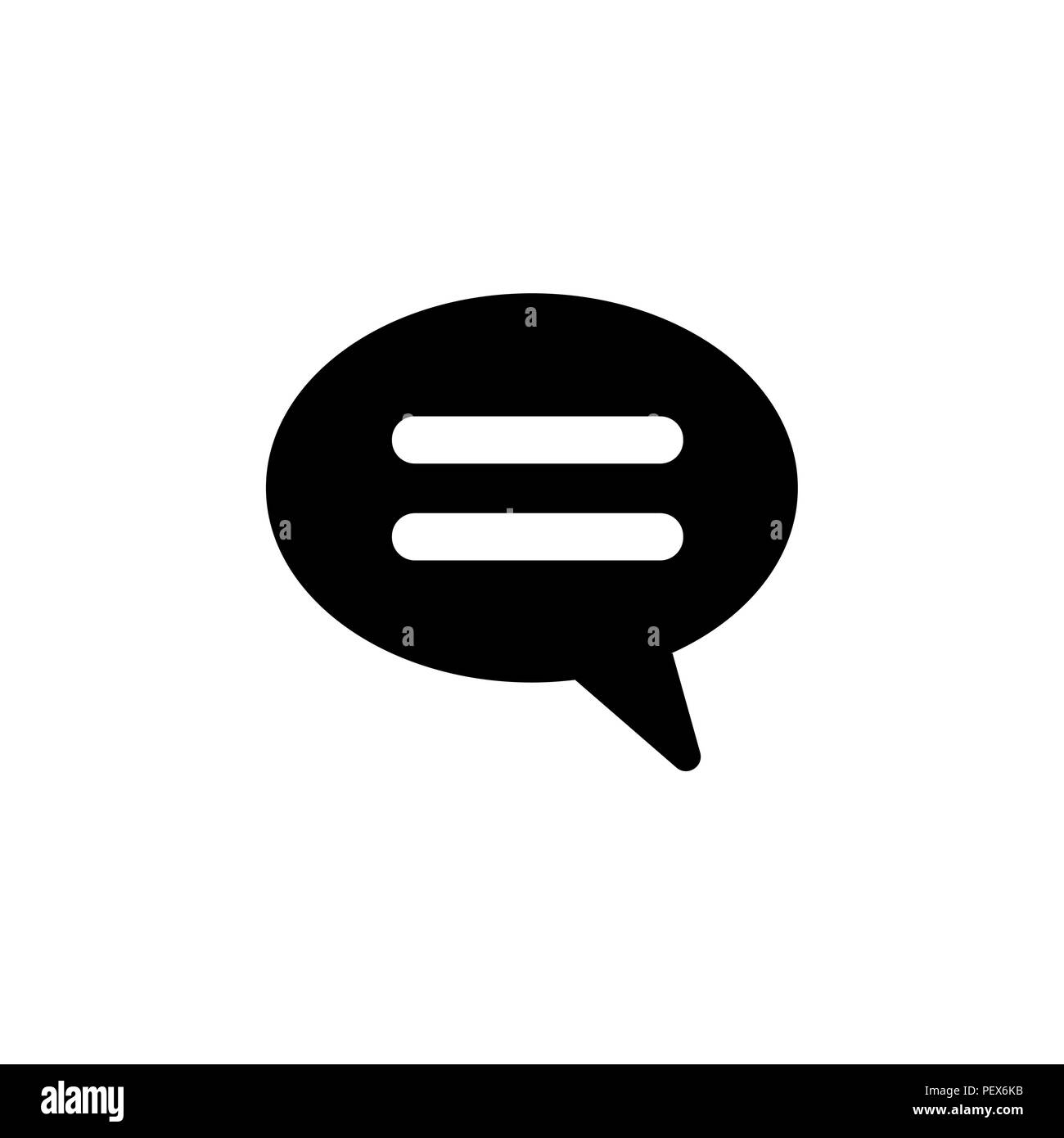 comment icon. vector illustration black on white background Stock ...