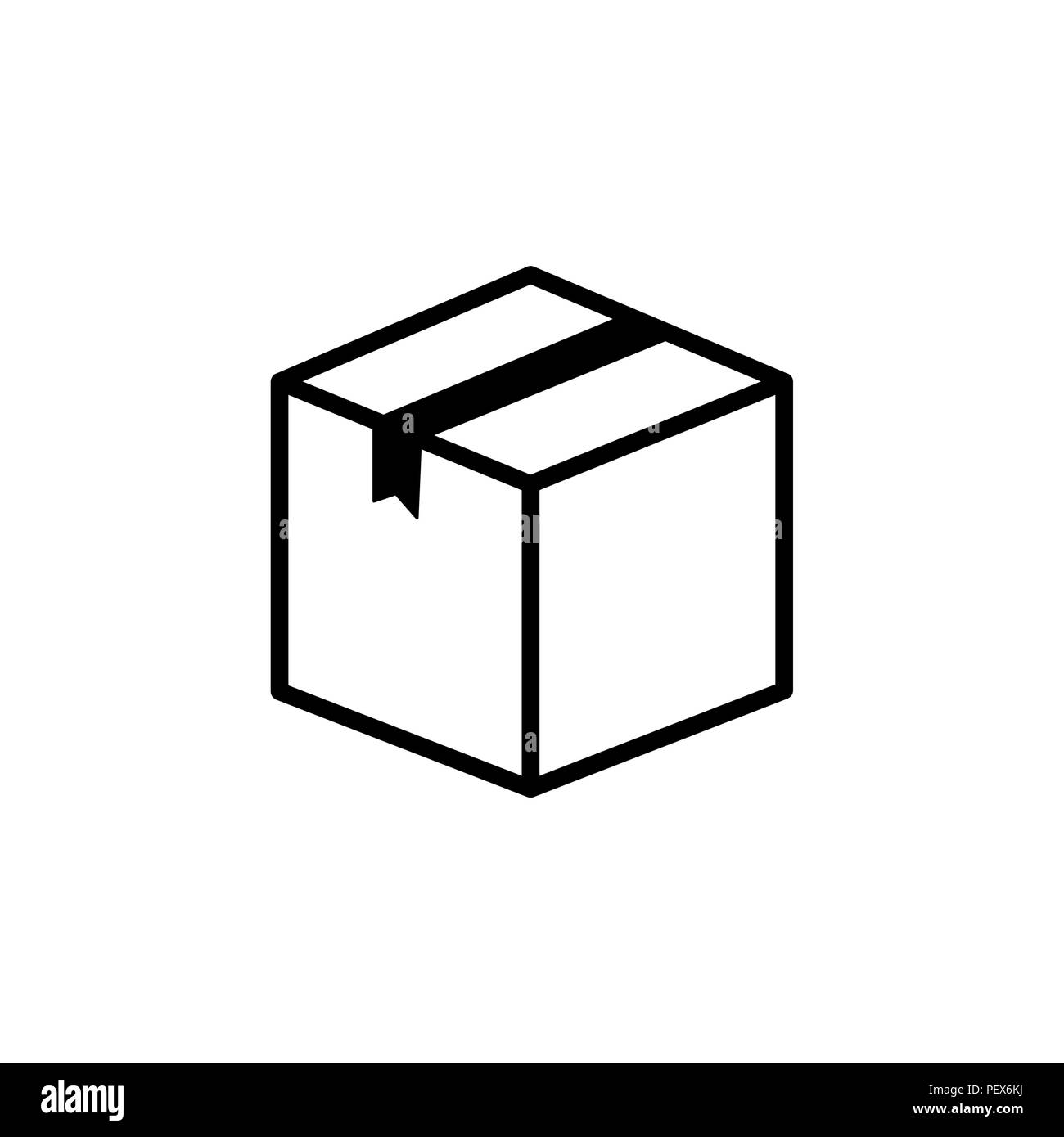 box vector icon. vector illustration black on white background Stock ...