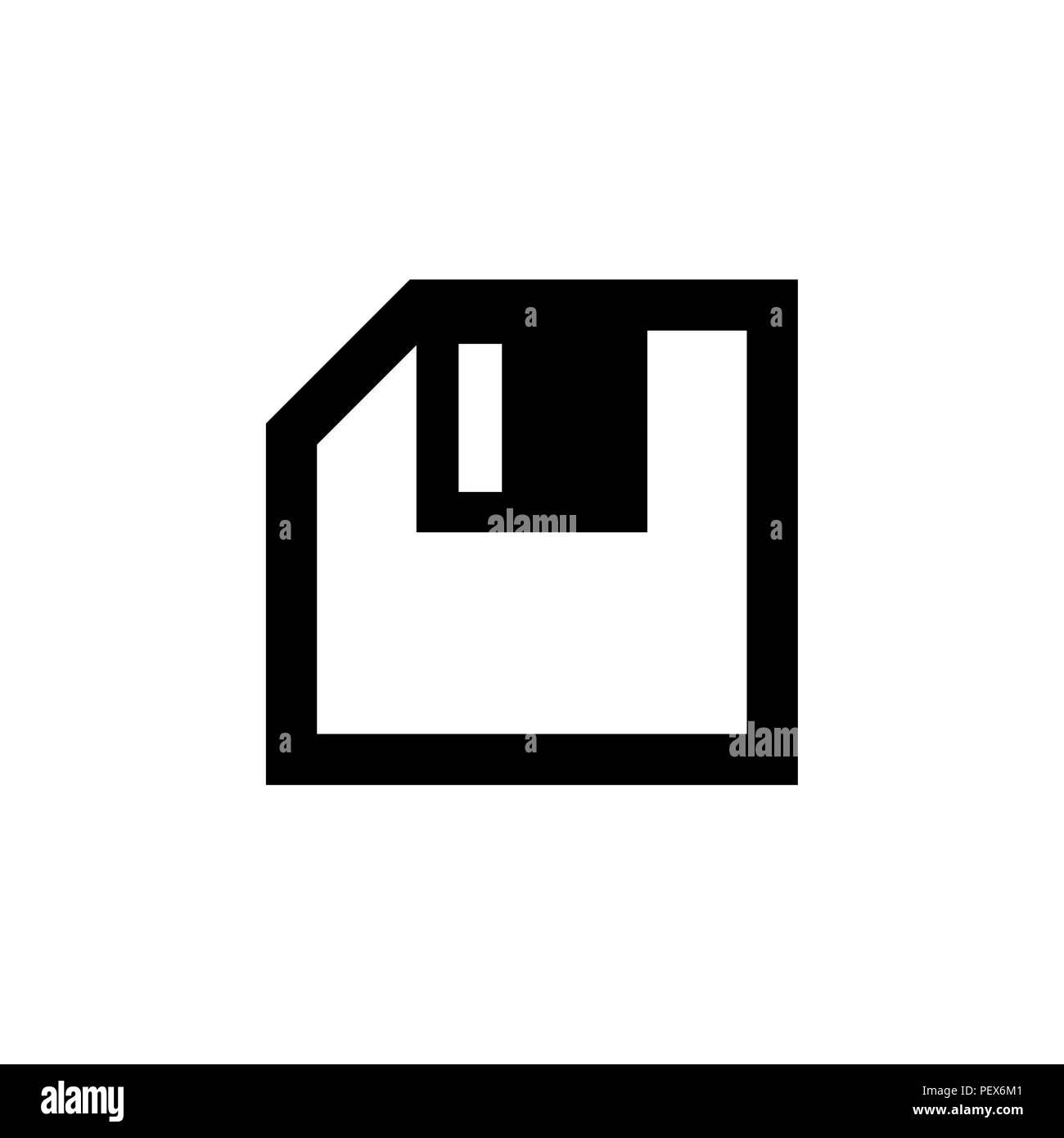 diskette icon. vector illustration black on white background Stock ...