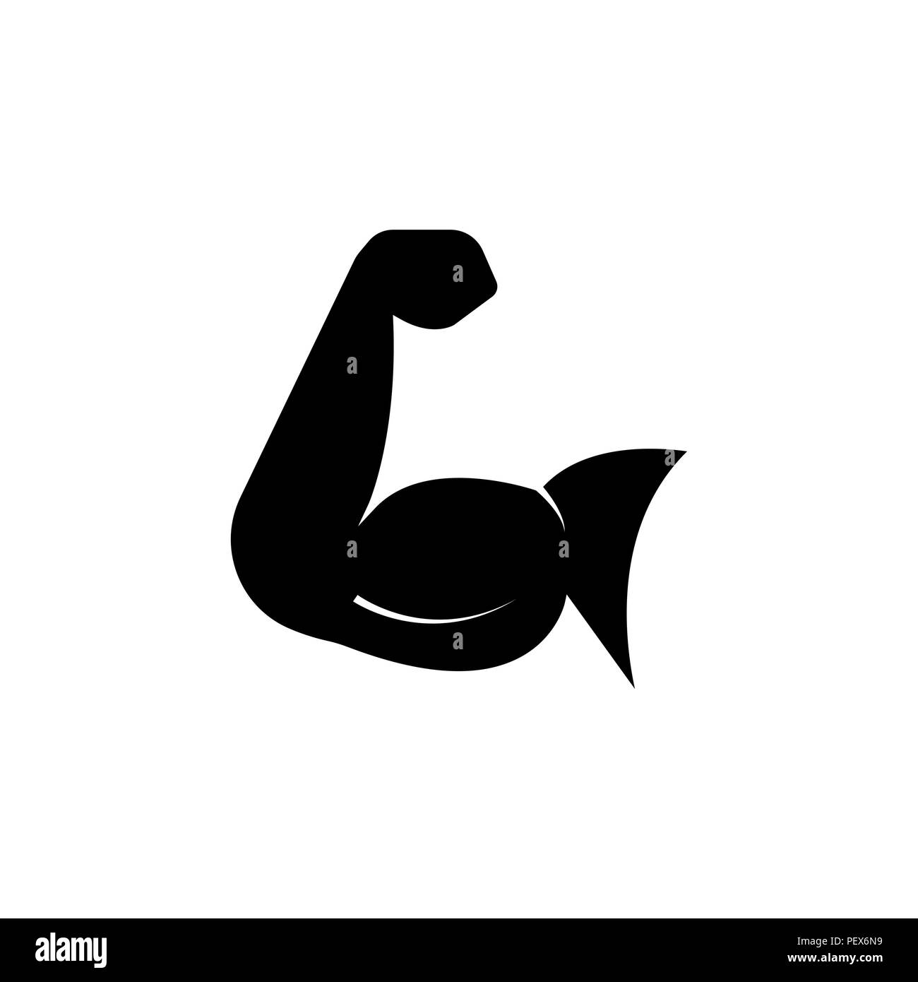 Boy flexing muscles white background Stock Vector Images - Alamy